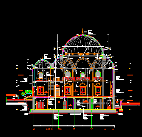 Gambar Kerja Masjid Lengkap DWG Gratis - BLOG ANAK TEKNIK