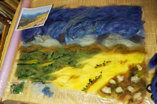 Ginger Wilson: Wet felting a mountain landscape