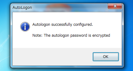 maruton's memorandum: [Windows][Sysinternals]Autologon