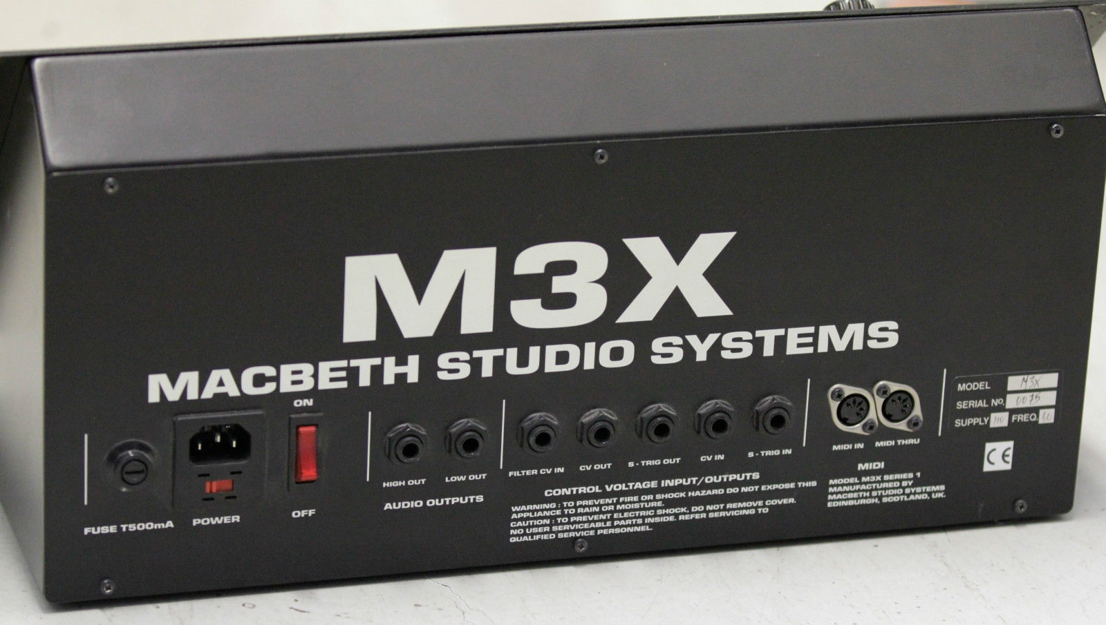 MATRIXSYNTH: Macbeth M3X All Analogue Synth Module SN 0075