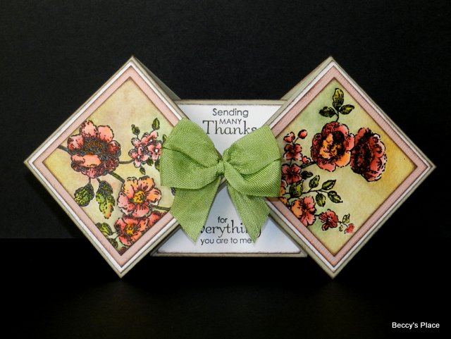 Beccy's Place: Tutorial - Double Diamond Fold Card