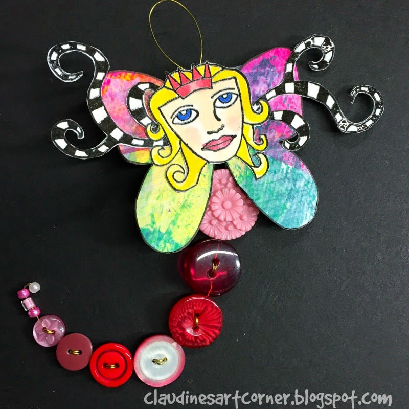 Claudine's Art Corner: Roc Nicholas Design Team - Button Fairy