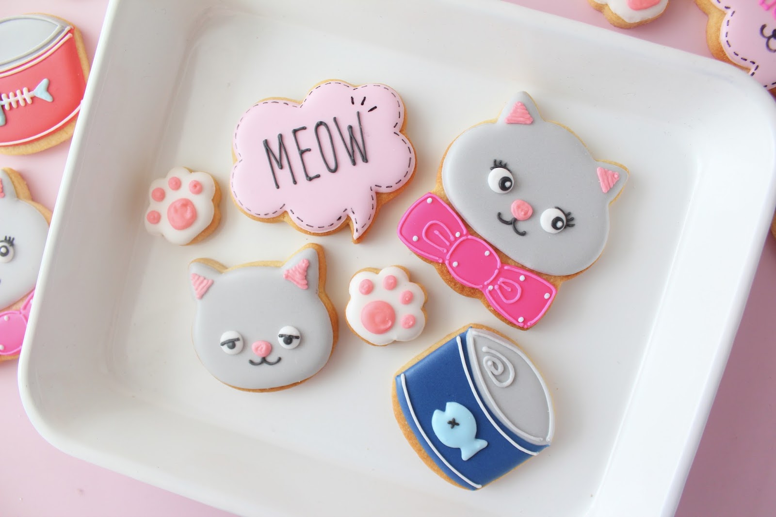 Sweeten your day.: meow meow cookie Lesson