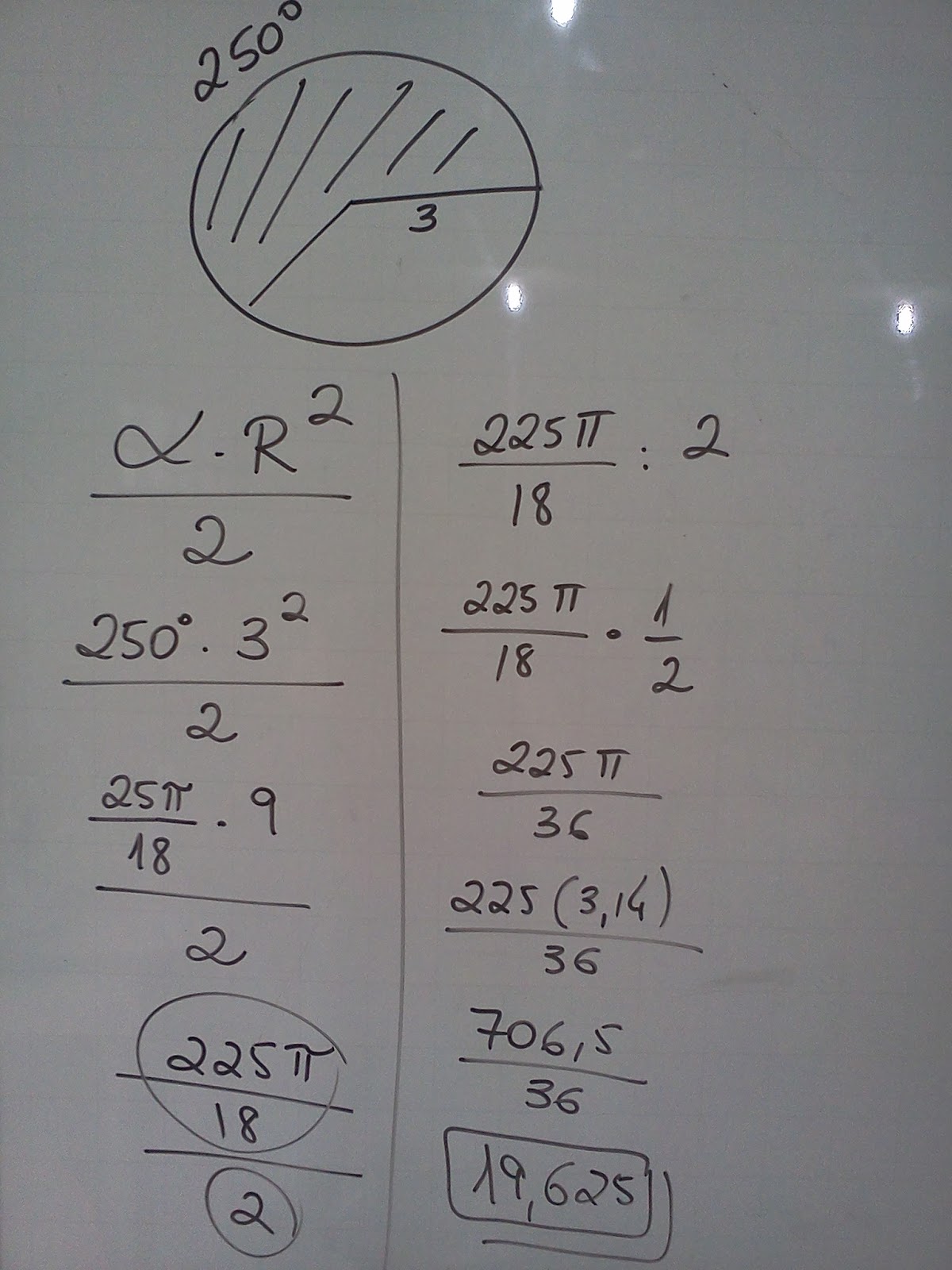 EXERCÍCIOS DE ÁREA DO SETOR CIRCULAR 8