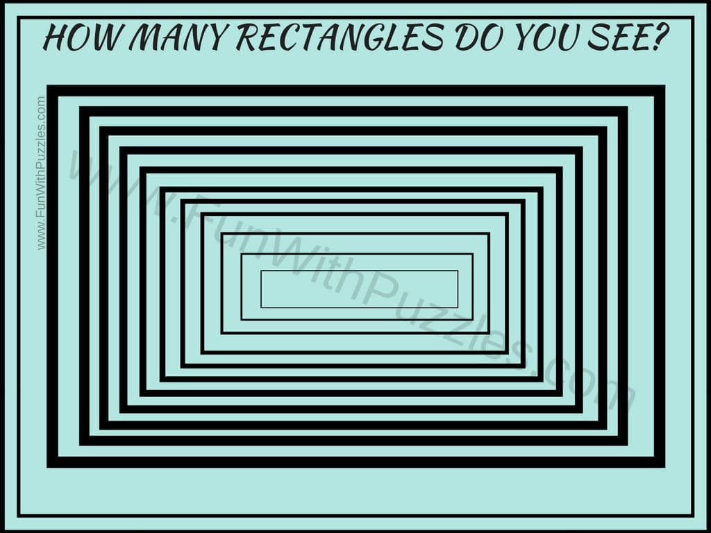 Rectangles Counting Picture Puzzle with Answer