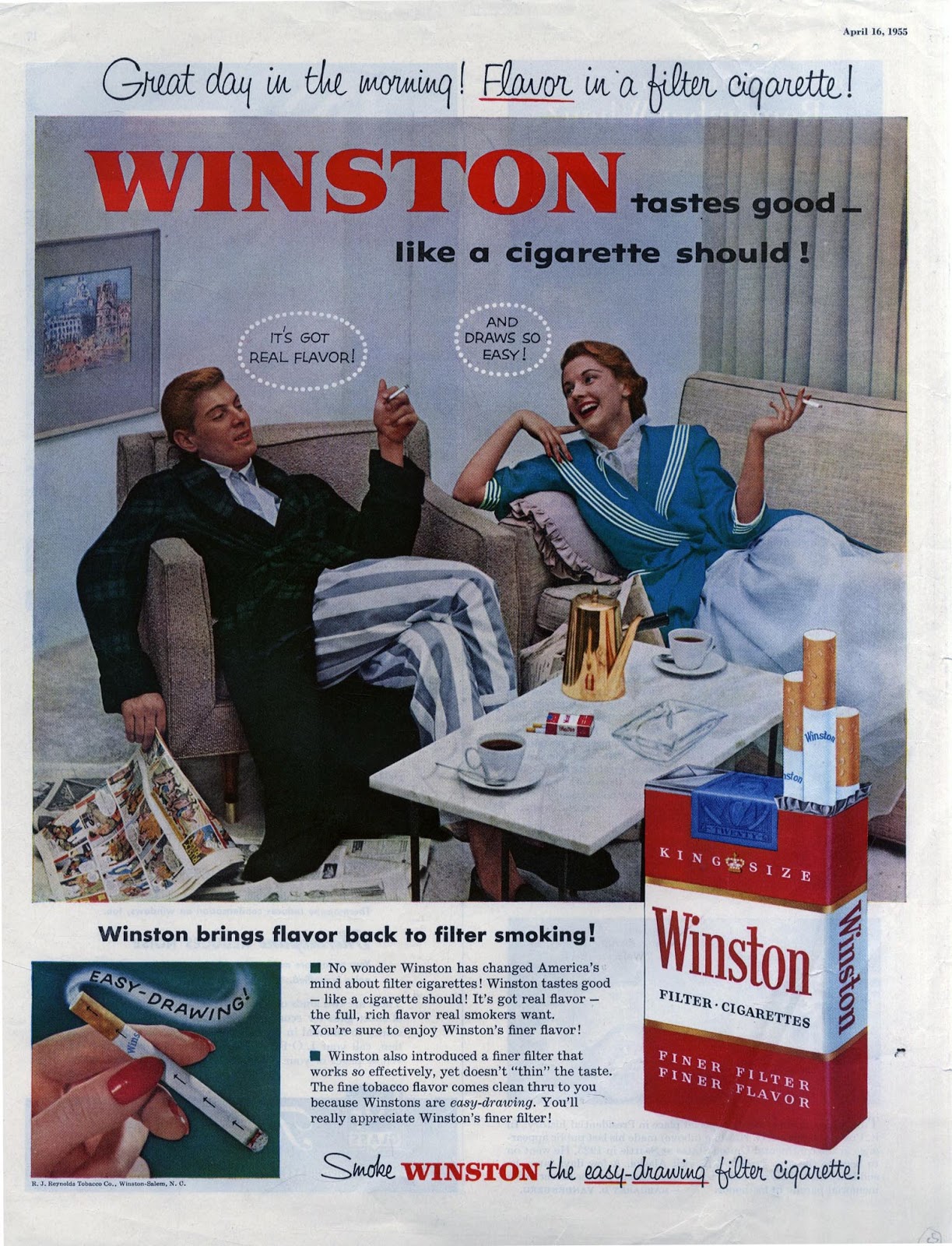 The Visual Primer of Advertising Cliches : Winston cigarettes, Tastes ...
