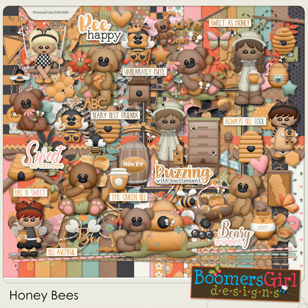 BoomersGirl Designs: "Honey Bees" Digital Kit