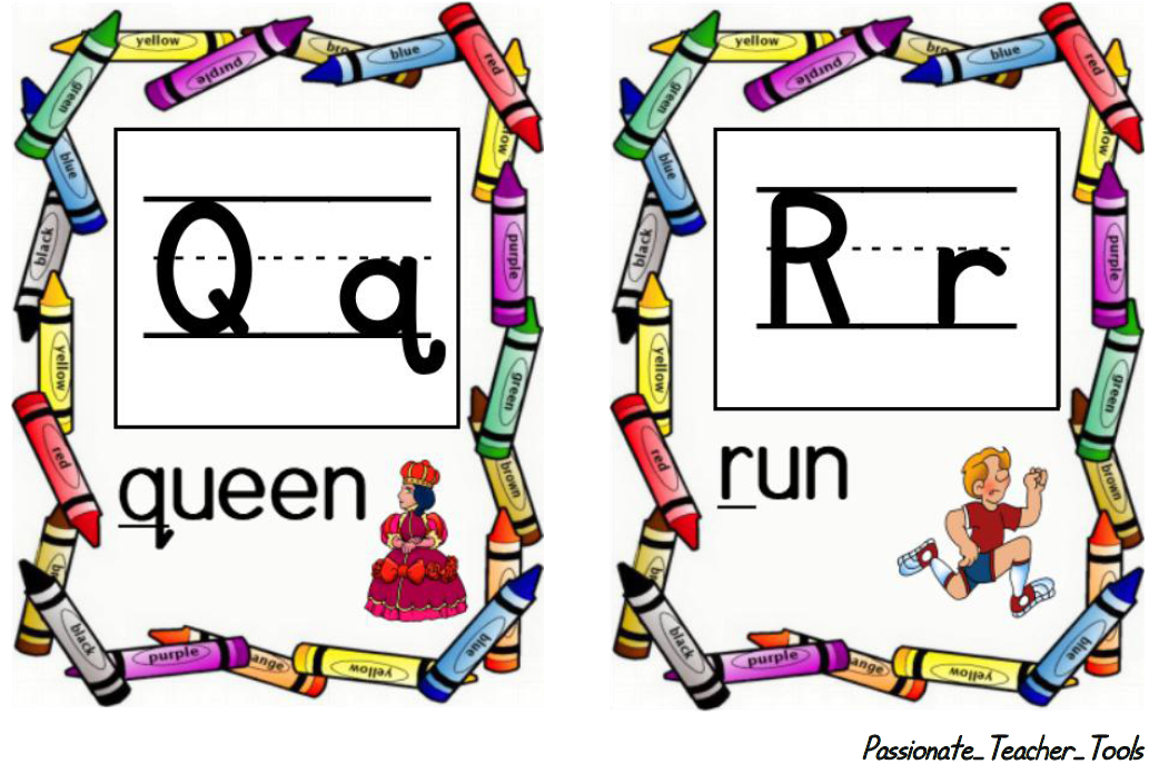 Passionate Teacher Tools: Alphabet Chart (13 pages)