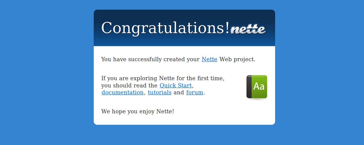 Installing Nette Framework On Ubuntu