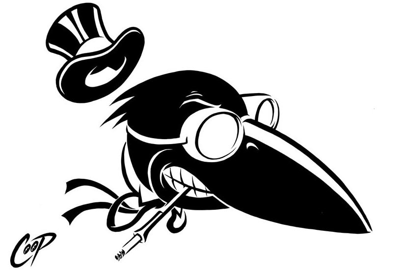 Thrush Muffler Bird Logo