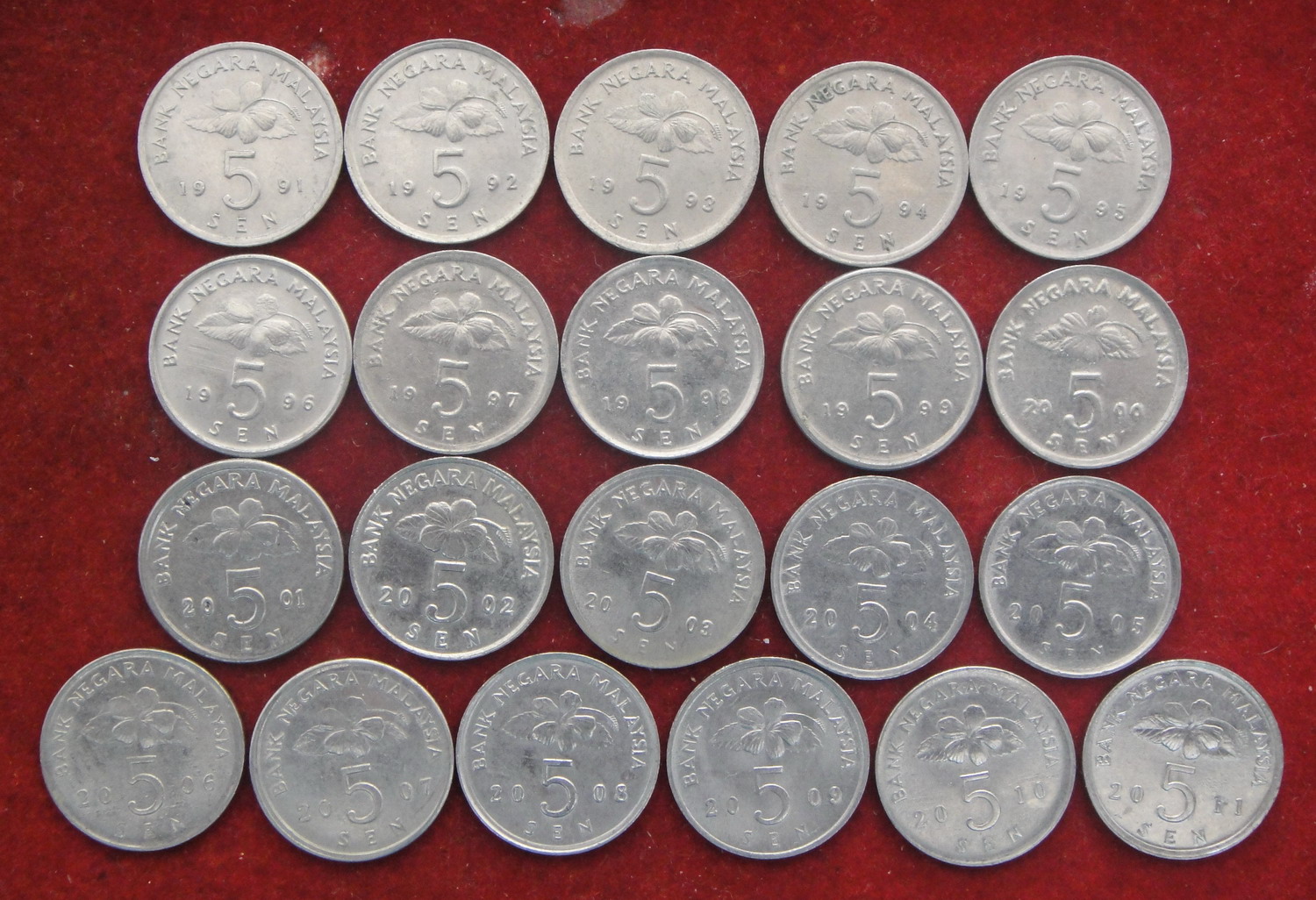 Koin Kuno, Koin Antik: 5 Sen - Malaysia