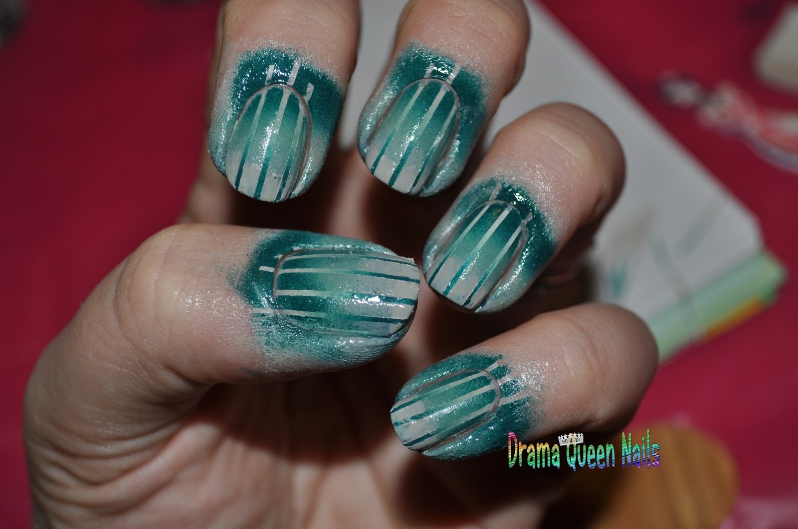 Drama Queen Nails: Reverse Gradient for #bestietwinnails
