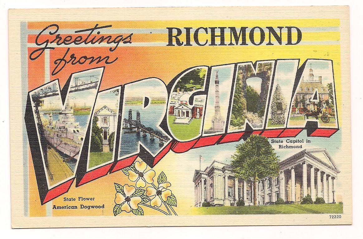 Judy's Postcards Plus: Large Letter Postcards Greetings from Richmond ...