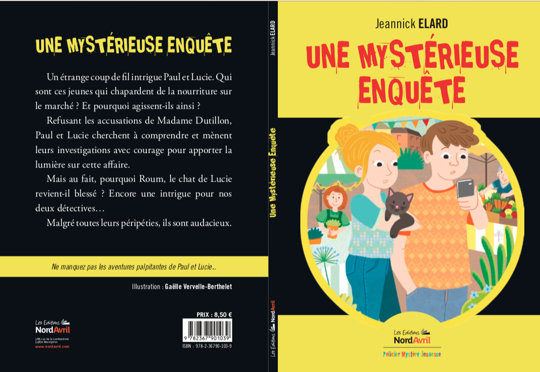 Gaëlle Vervelle-Berthelet: Couverture d'un roman policier jeunesse
