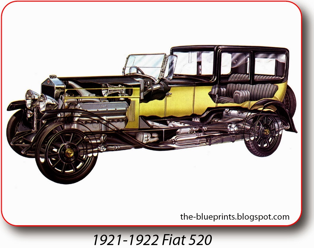 Vector Blueprints - Cars, Trucks, Busses and others: Fiat - Illustrations