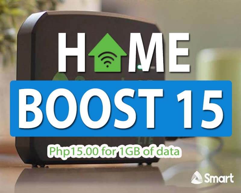 Smart Home Boost 15 – Additional 1GB of Data for only 15 Pesos