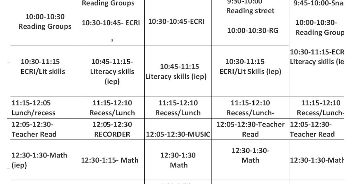 3rd Grade Blog: Schedule/Curriculum