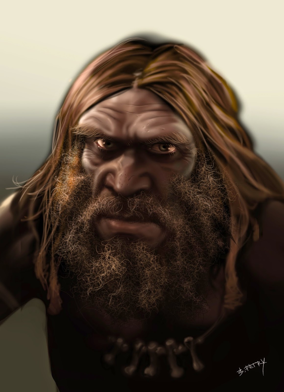 Paleoanthropological art of B. Petry: 2014