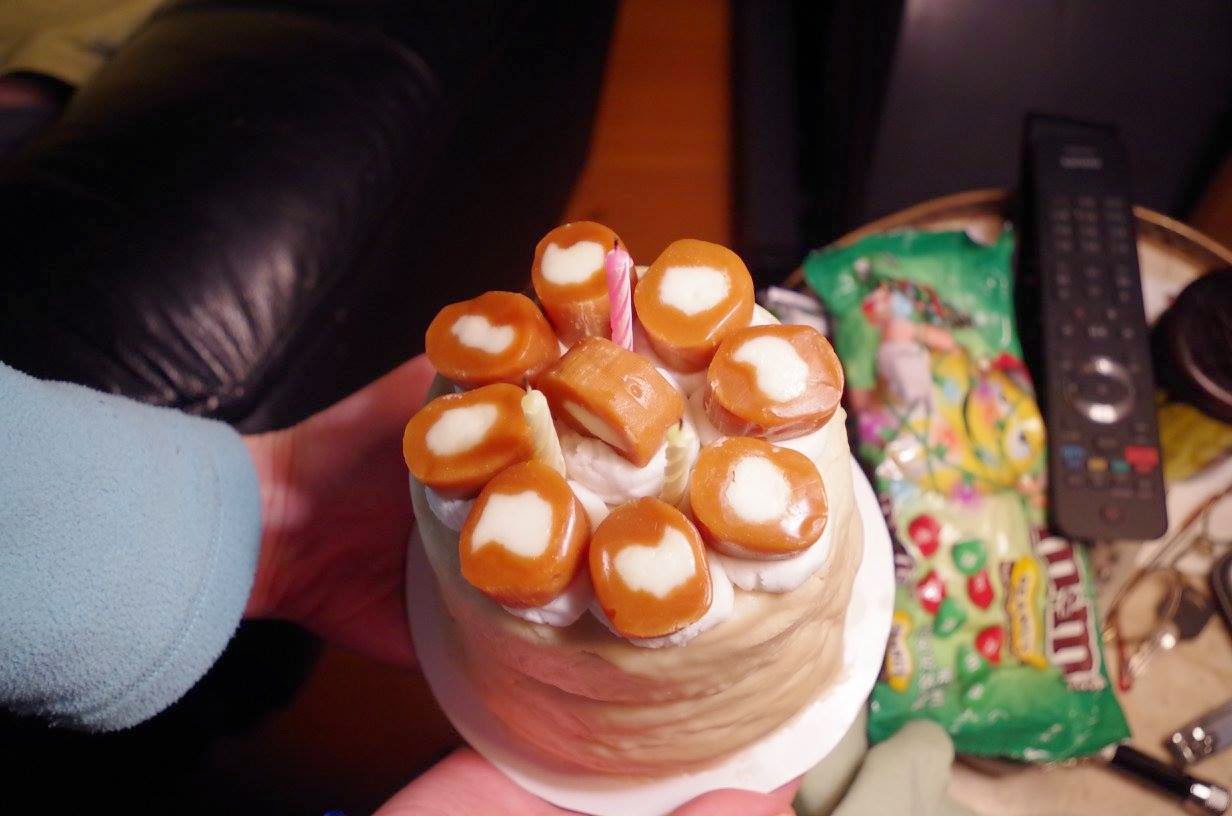 Bullseye Caramel Cake