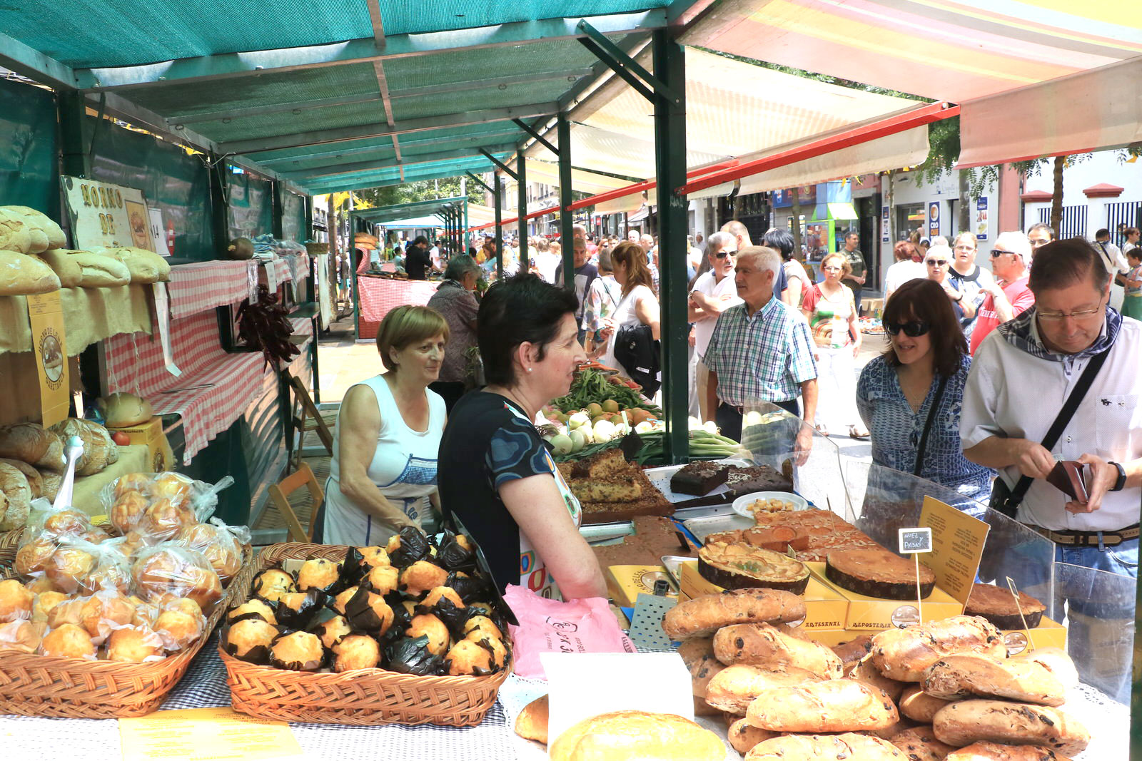 La feria agrícola en el paseo de los Fueros da tranquilidad a las horas ...