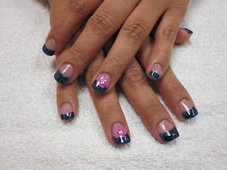 Nail Art Las Vegas: Embedded Flower Nails