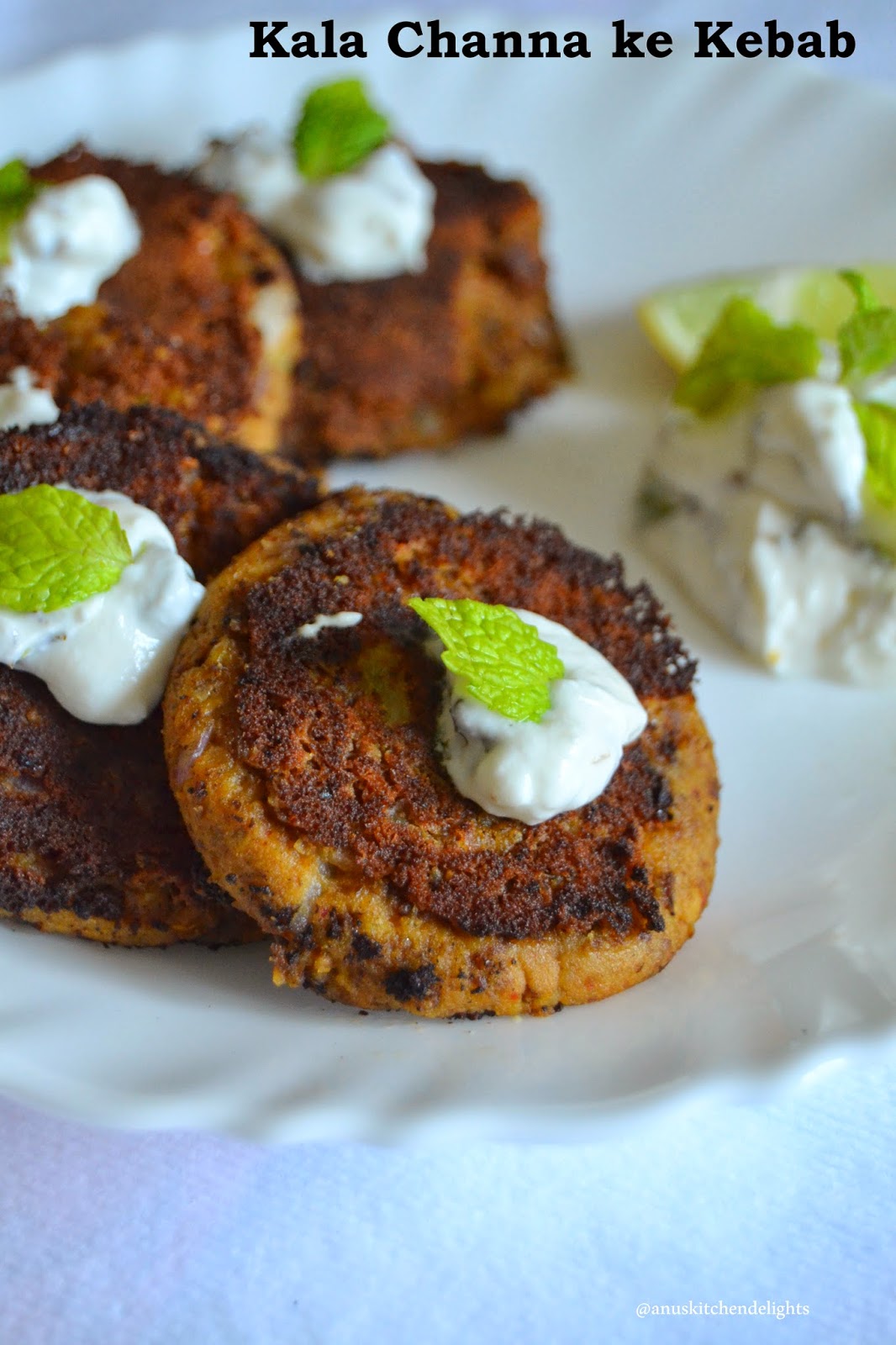 Anu's Kitchendelights: Kala Channa ke Kebab / Black Channa Kebab with ...