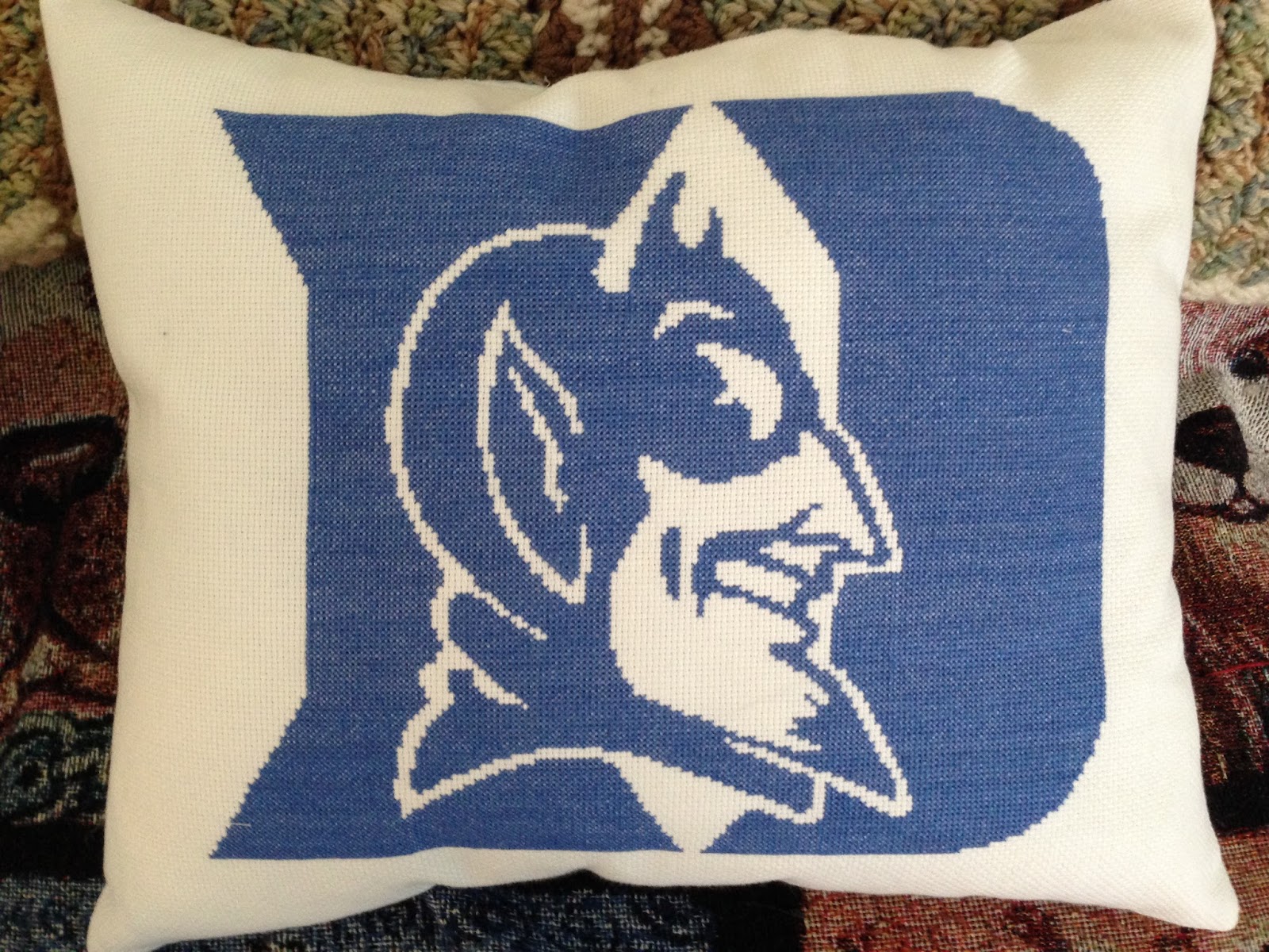EASY PATTERNS: Duke University Blue Devils cross-stitch pattern