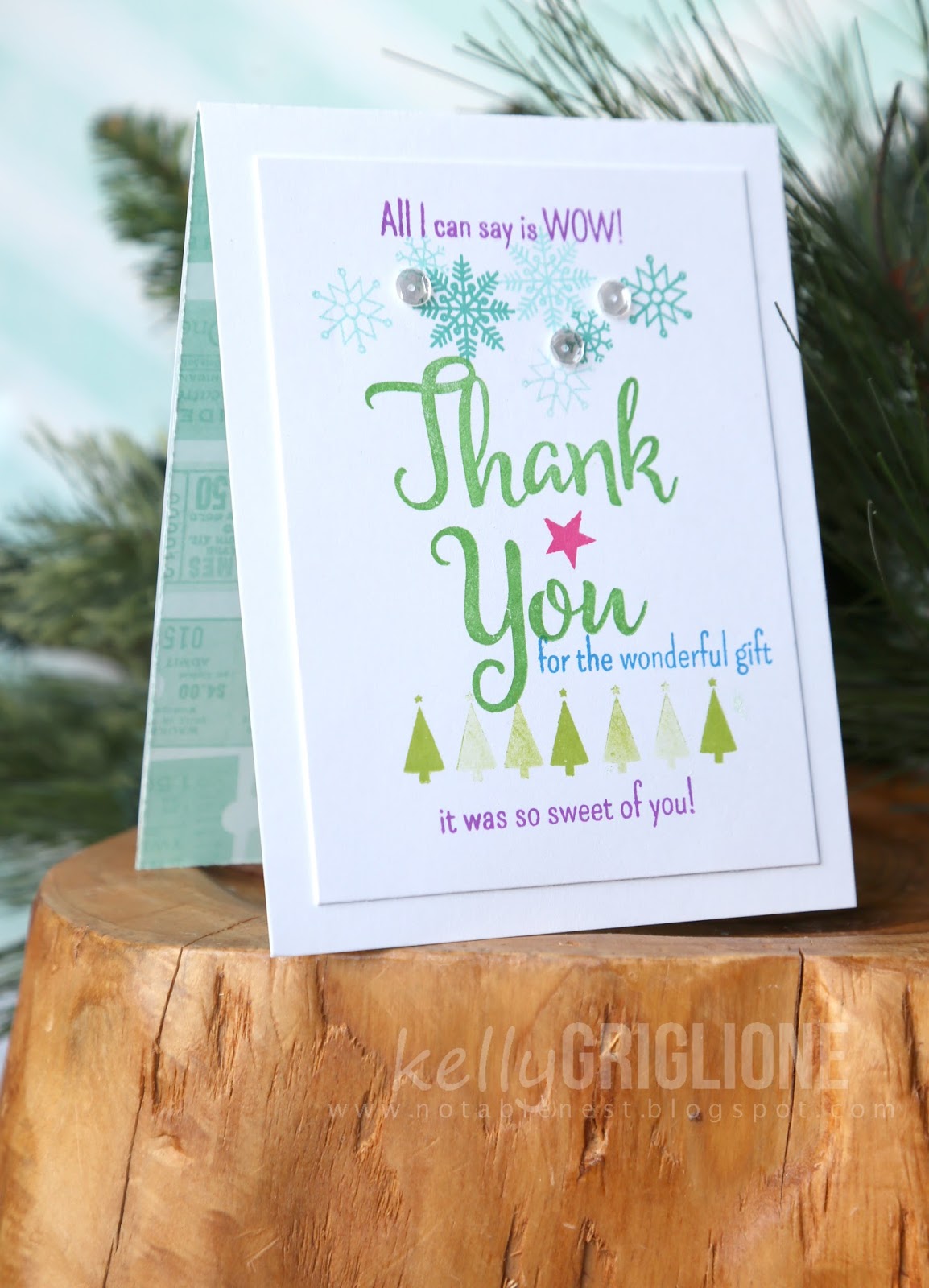 Notable Nest: Christmas Thank You Cards - Fast, Faster and Fastest