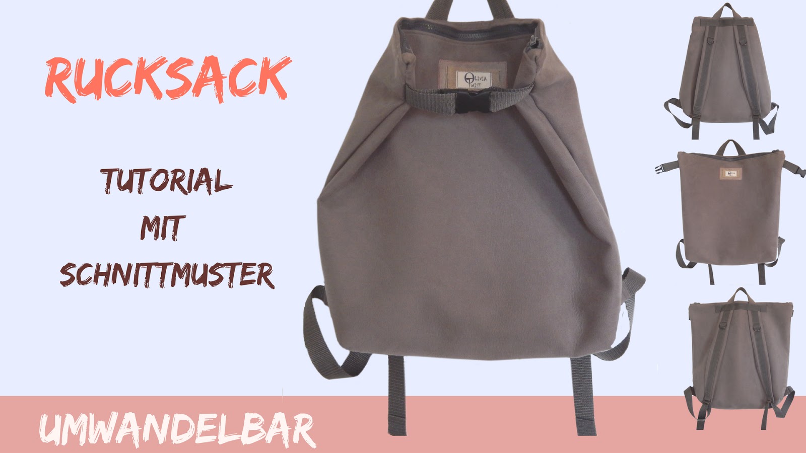 Eleganter umwandelbarer Rucksack – Tutorial für Anfänger