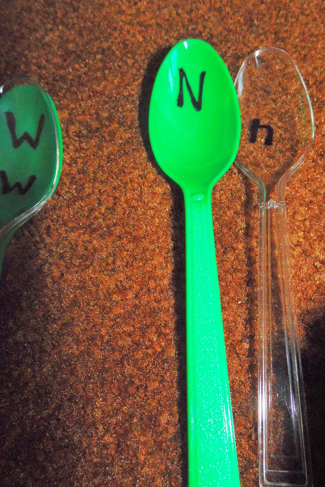 Sleepovers and Creating Memories: Spoon Letter Match Ups!