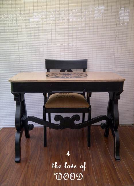 4 the love of wood: MEETING OVER COFFEE - desk and chair set