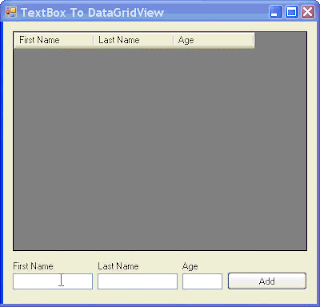 How to Populate Data from Textbox to Datagridview in C#/CSharp