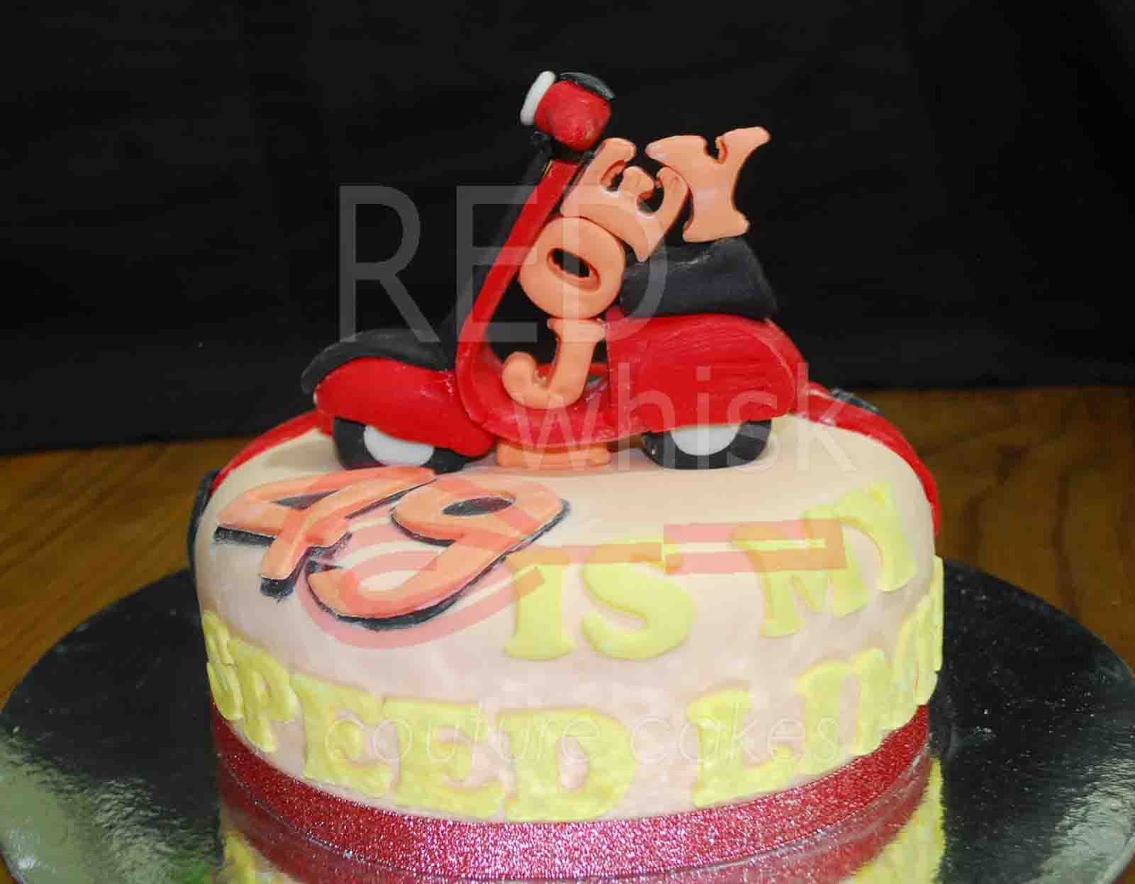 RED whisk Couture Cakes: Scooter Cake