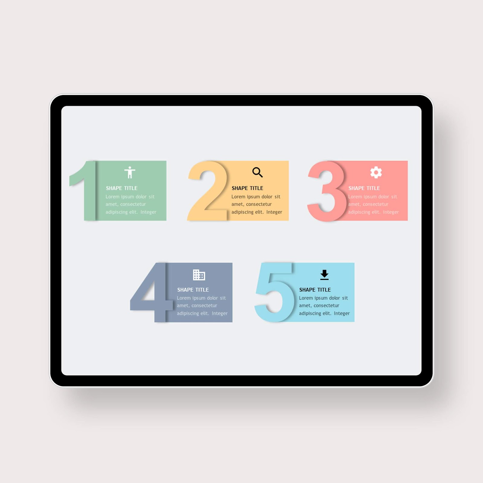 Big Number Label Array PowerPoint Templates - PowerPoint Free
