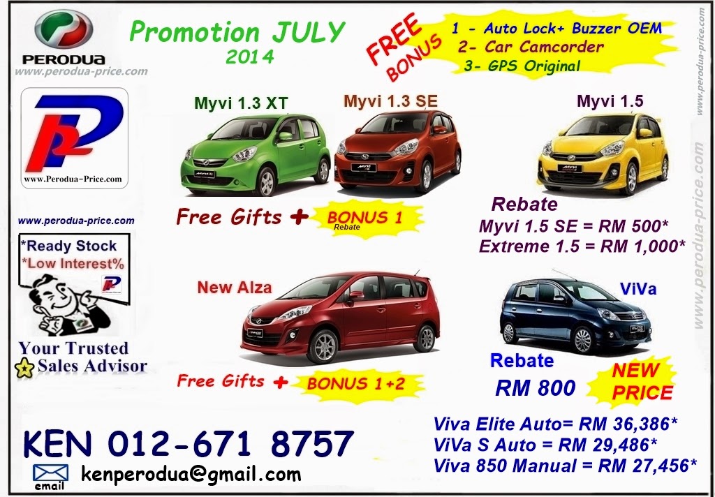 Perodua Promotion - Call 012-671 8757: Perodua Promotion 2104 July