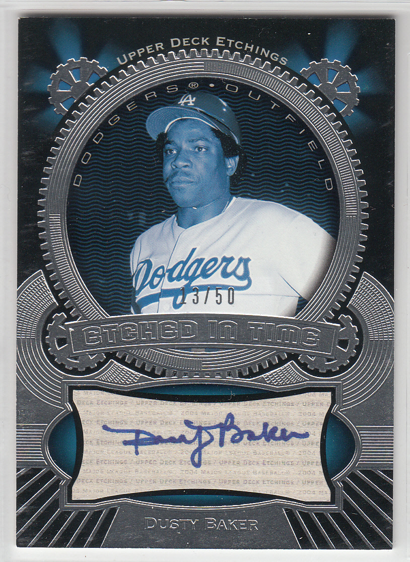 Dodgers Blue Heaven: Collection: Dusty Baker Ethced In Time Autographed ...