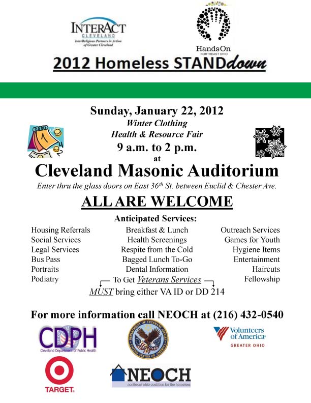 Cleveland Homeless Stand Down This Weekend