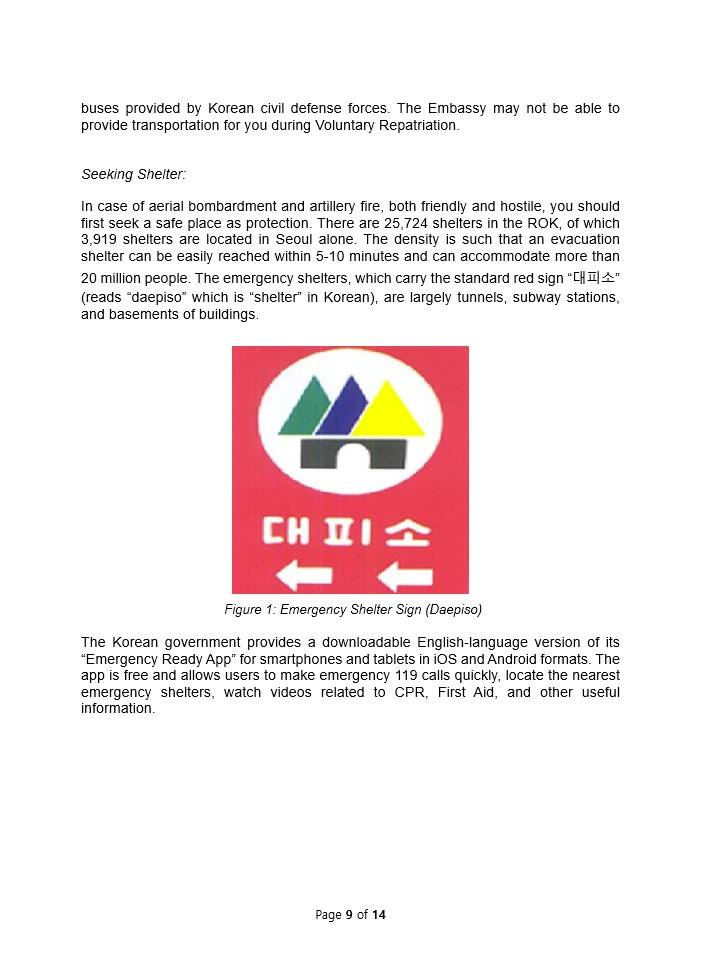 War Contingency Plan of Philippine Embassy in Seoul | PinoySeoul.com