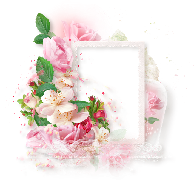 ForgetMeNot: pink roses cluster frames