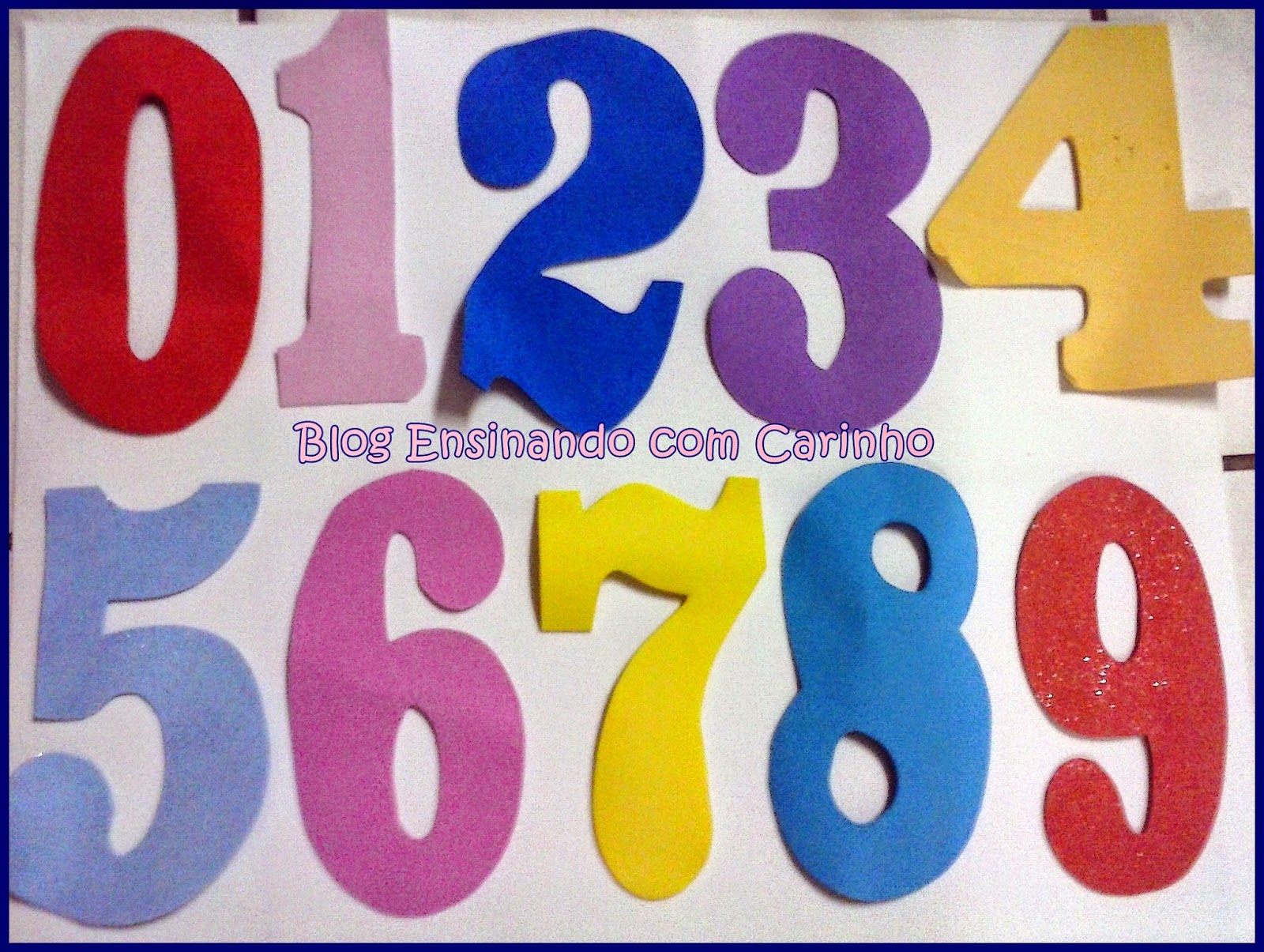 Números de 0 a 9 com molde NÚMEROS COM MOLDE Esses são os números que ...