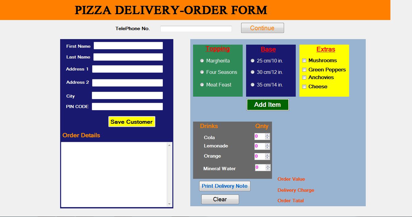 How to Create Pizza Delivery Software in VB.NET with source code ...
