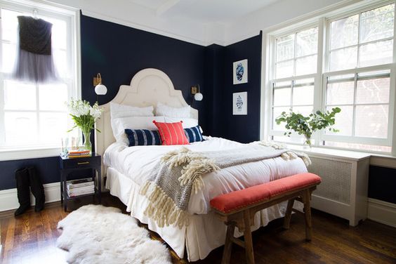 How To :: Design tips for a bedroom with off-center windows | something ...