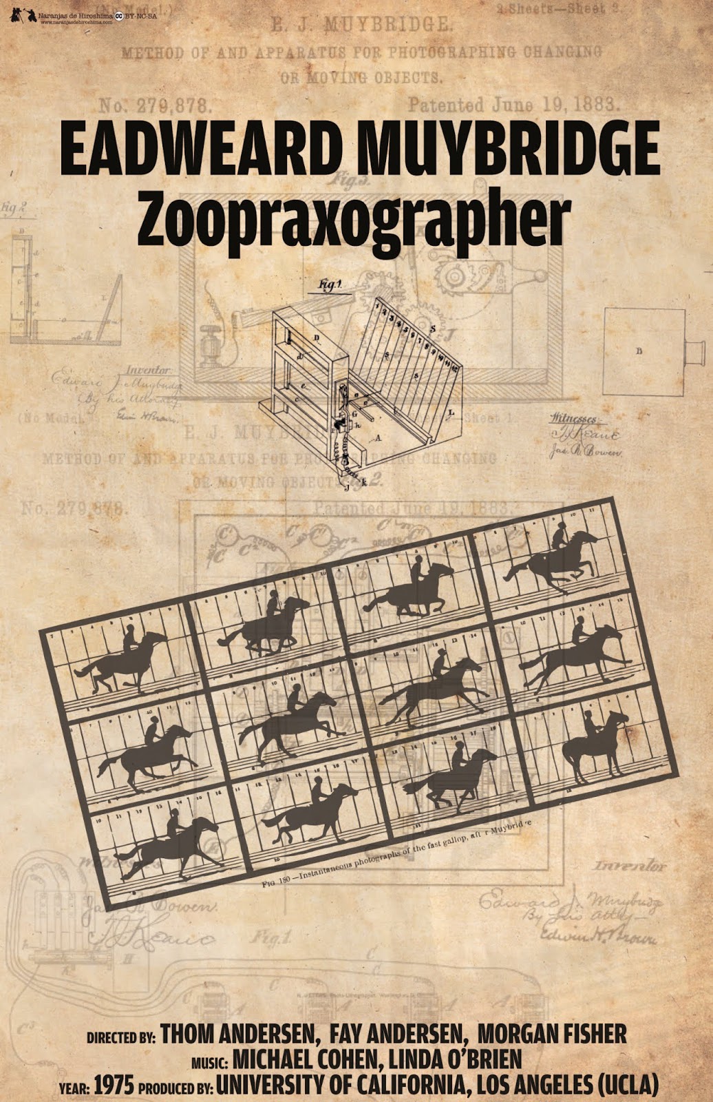 Eadweard Muybridge, Zoopraxographer ~ Naranjas de Hiroshima