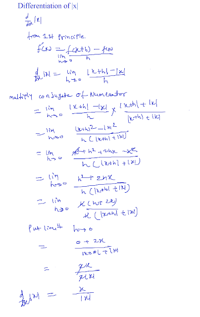 Differentiation and Integration of mod x (|x|)
