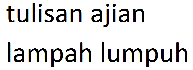 untuk semuanya: tulisan ajian lampah lumpuh