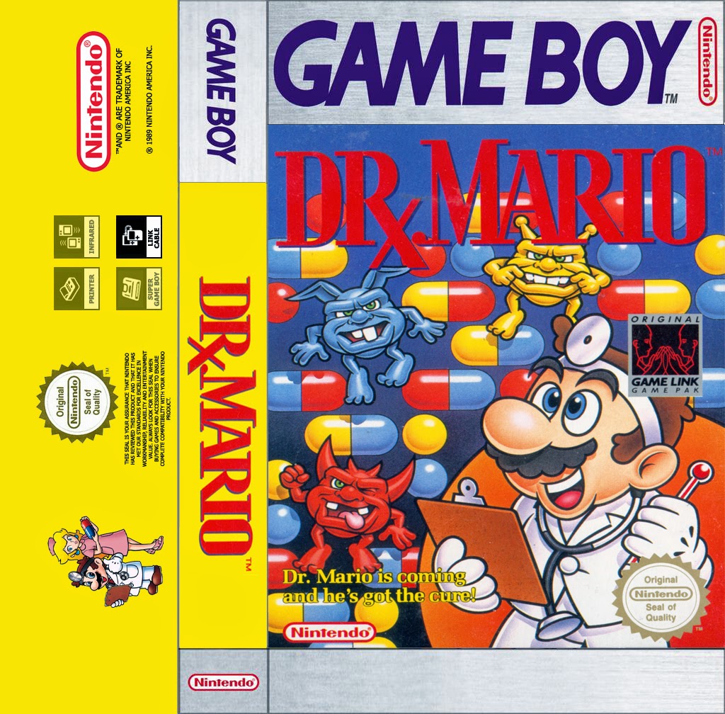 Solo una partida mas: Dr. Mario Game boy cassette cover
