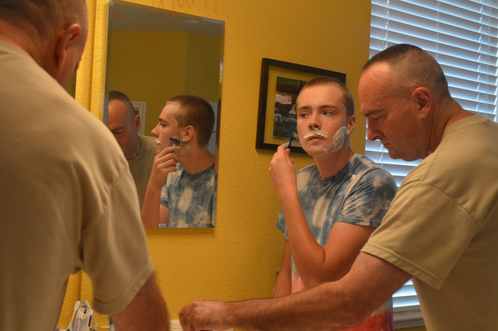 Courageous Joy: THE FIRST SHAVE