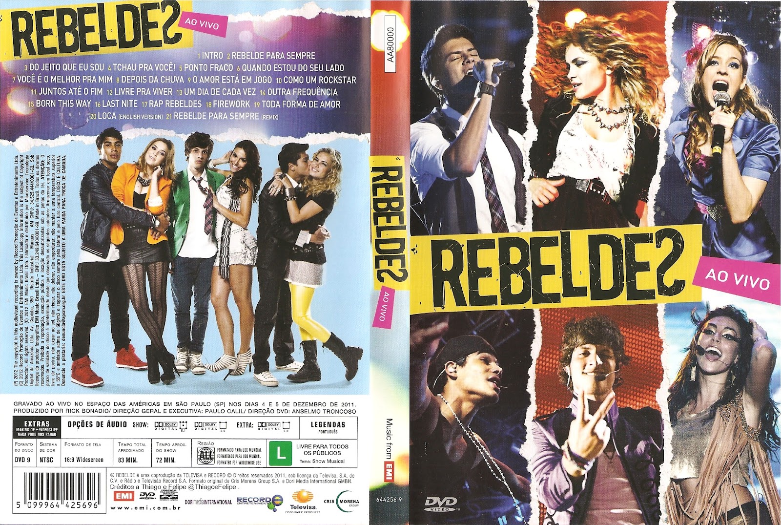 Rebeldes Download: CAPAS DO DVD REBELDE