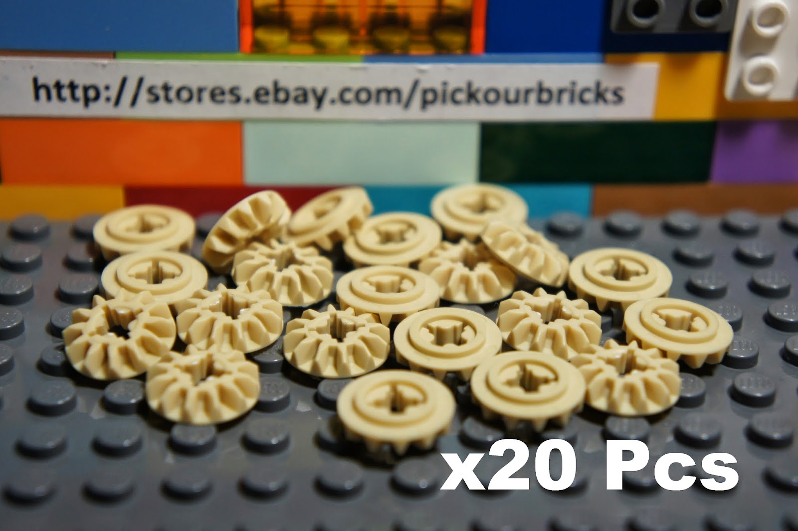 LEGO 714861 Tan Conical Wheel Z12 Bevel Gear w/ 12 Teeth (6589 ...