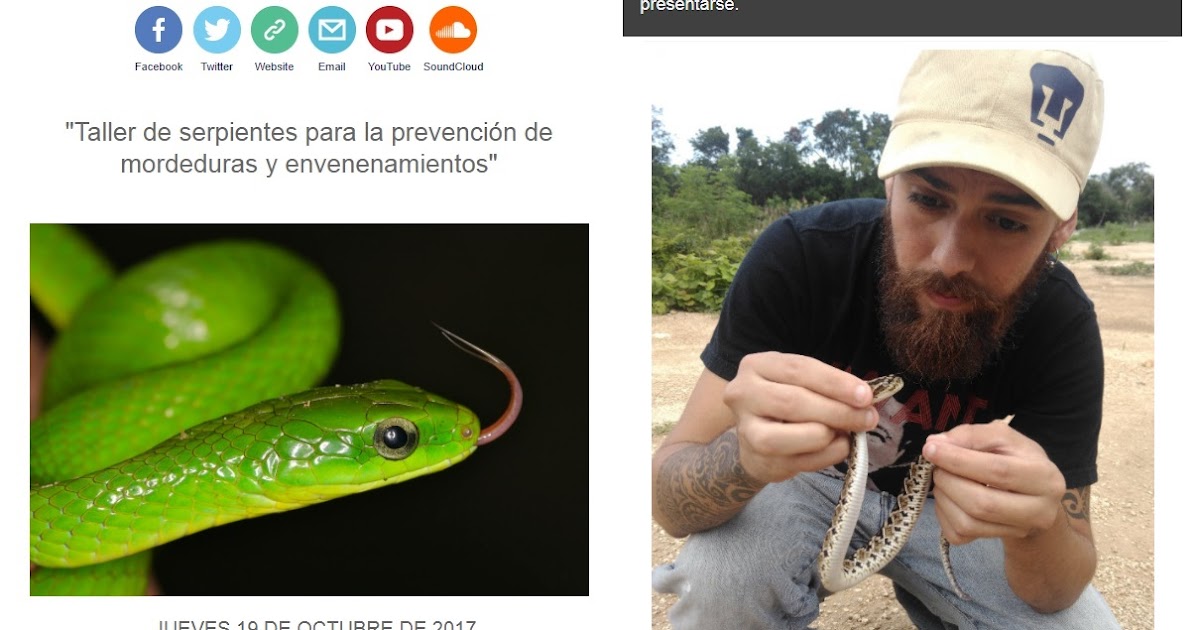 Lo más nuevo del lab ! : “Taller de serpientes para la prevención de ...